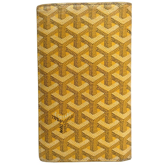 Goyard | Bags | Goyard Long Flap Bifold Wallet In Yellow Goyard Canvas ...